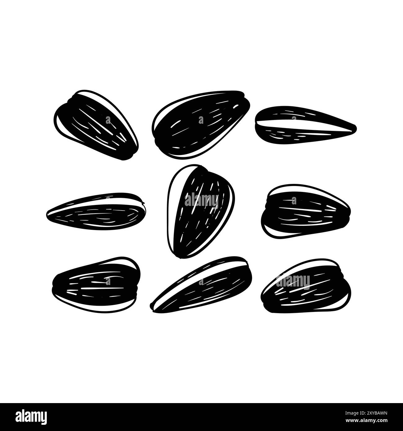 Vintage Retro Sunflower Seed for Farm Product Illustration Vector Stock ...