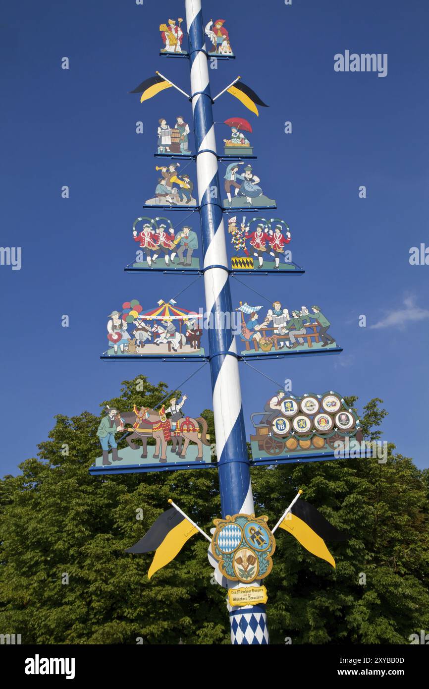 Oktoberfest maypole hi-res stock photography and images - Alamy