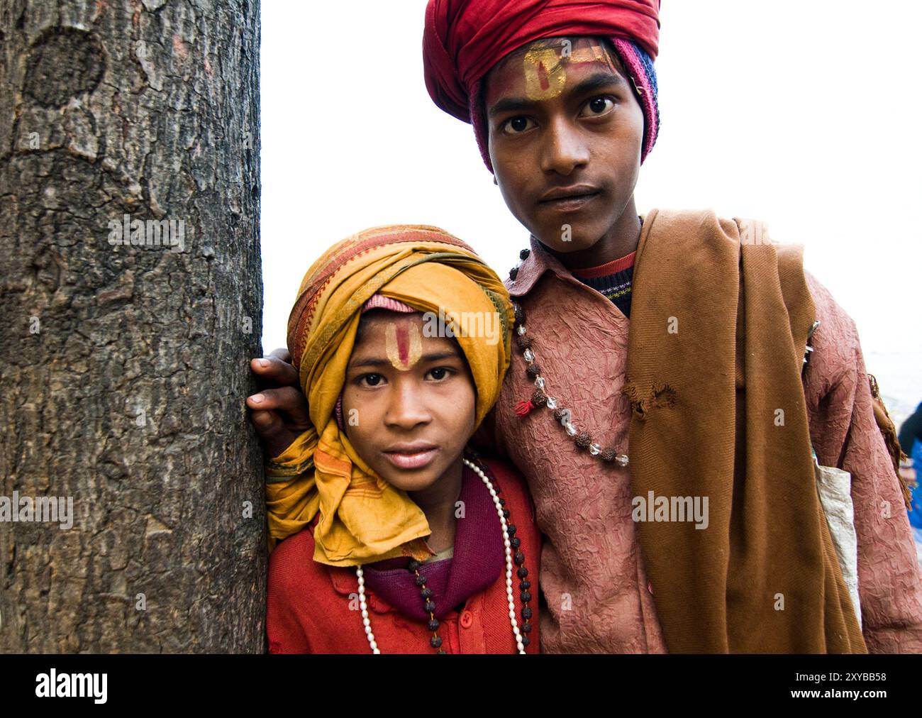 Portrait of a young sadhu taken at Mallick Ghat by the Hooghly river in ...