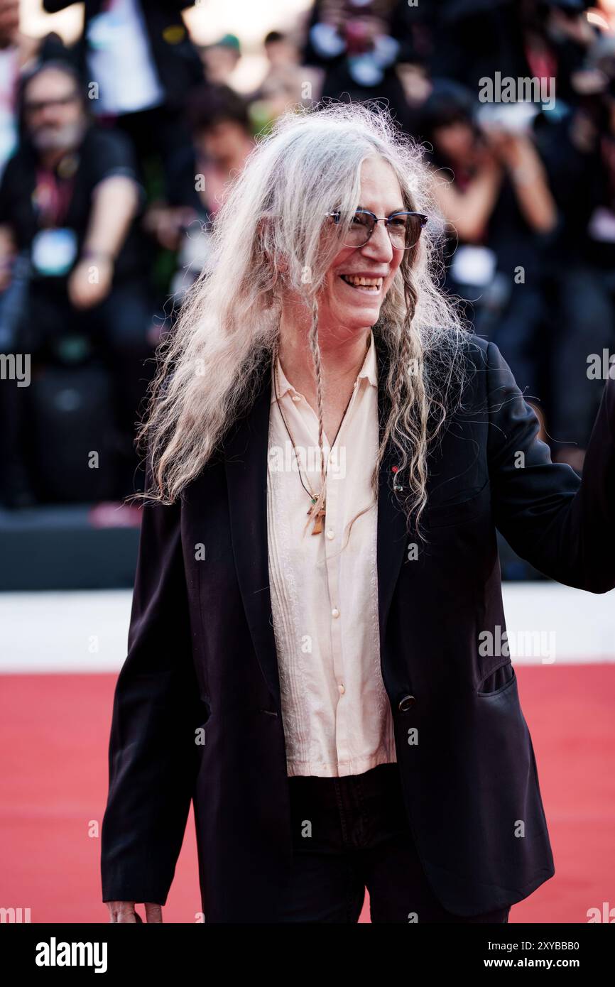 VENICE, ITALY - AUGUST 28 2024 - Opening red carpet - Patty Smith ...