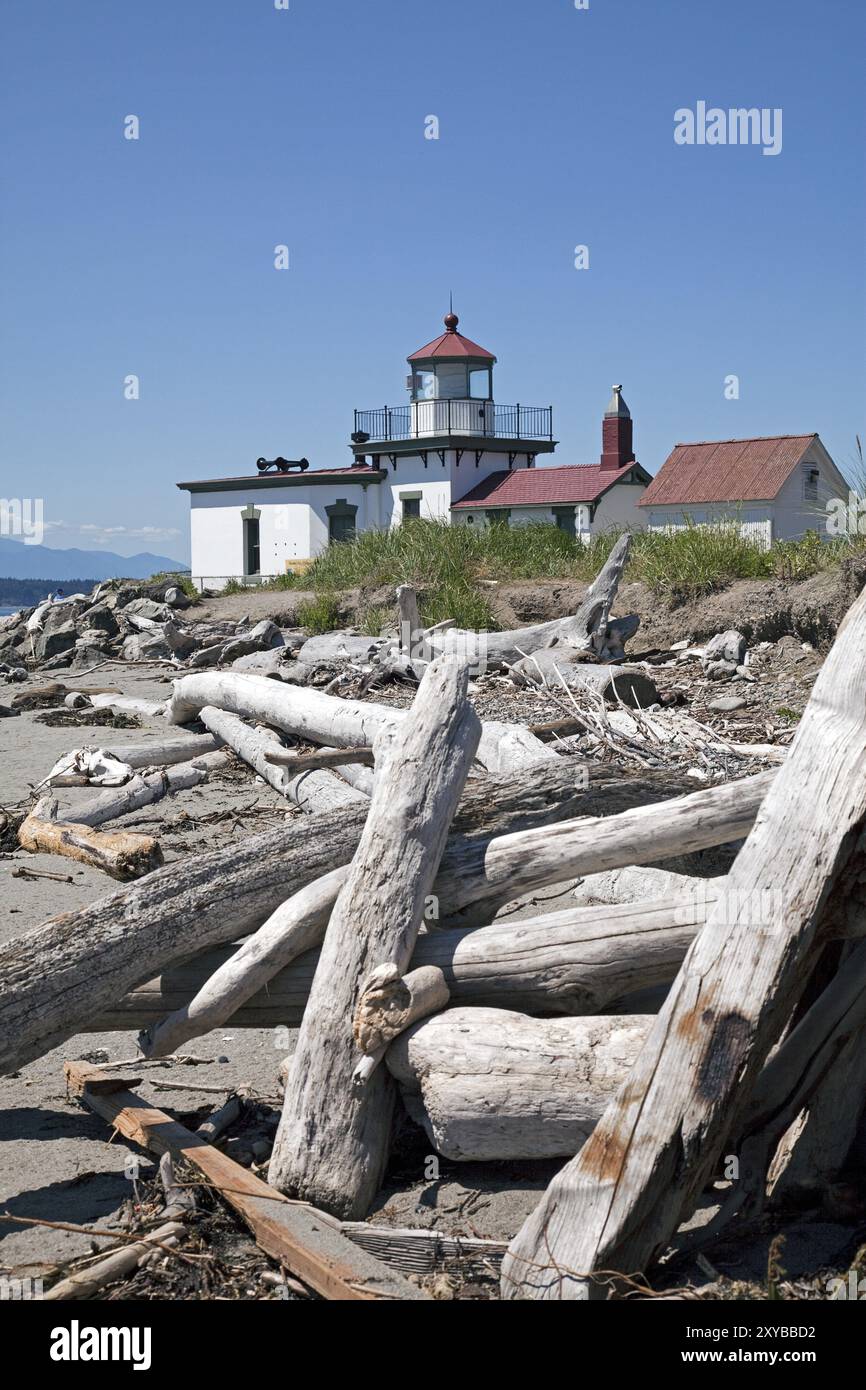 Western Lighthouse @ Discovery Park, Seattle, Washington Stock Photo ...