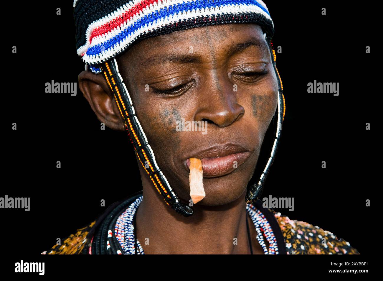 Fulani tribe woman tattoo hi-res stock photography and images - Alamy