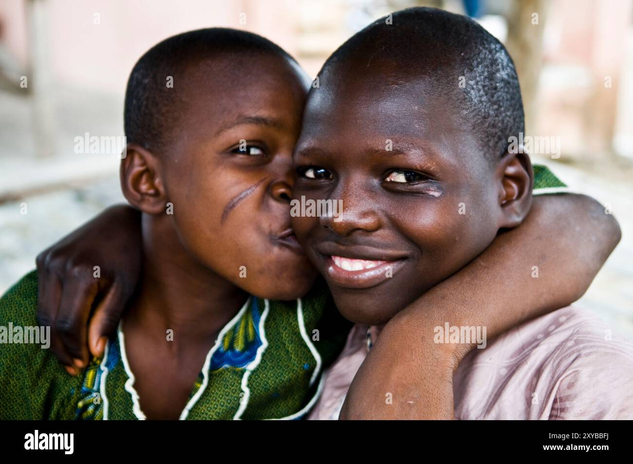 Cute children in Benin Stock Photo - Alamy