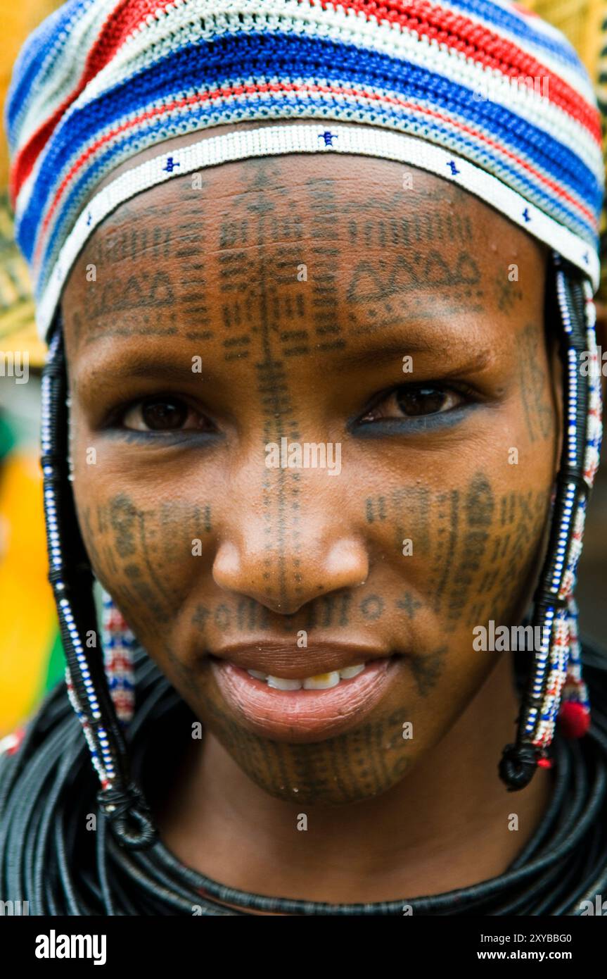 Fulani tribe woman tattoo hi-res stock photography and images - Alamy
