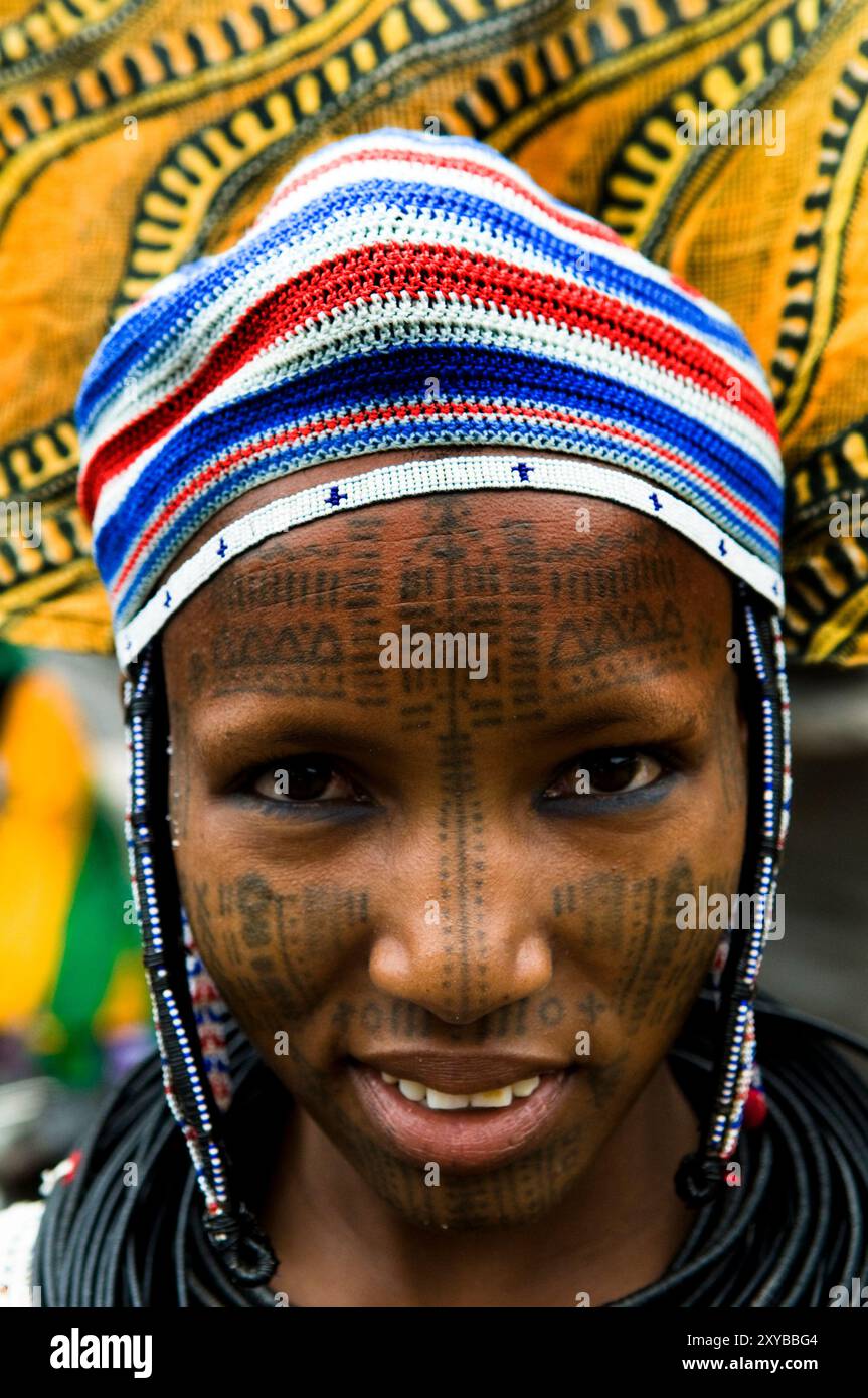 Fulani tribe woman tattoo hi-res stock photography and images - Alamy