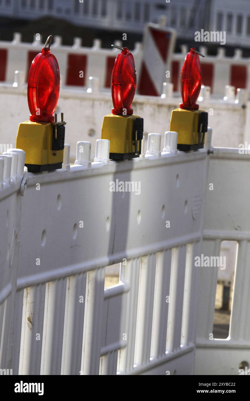 Construction site barriers Stock Photo - Alamy