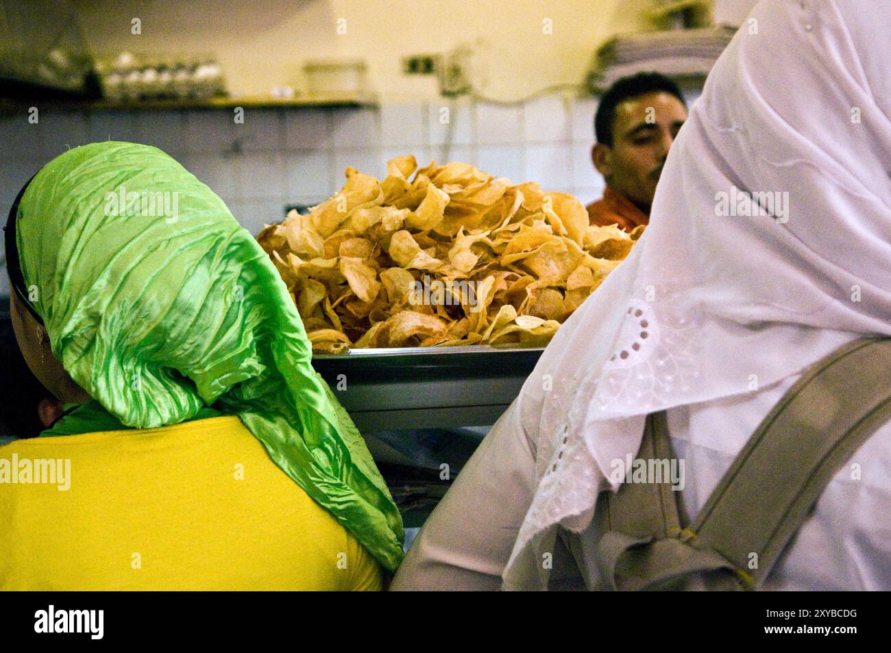 Inside the ta'ameya( Falafel ) shop Stock Photo - Alamy