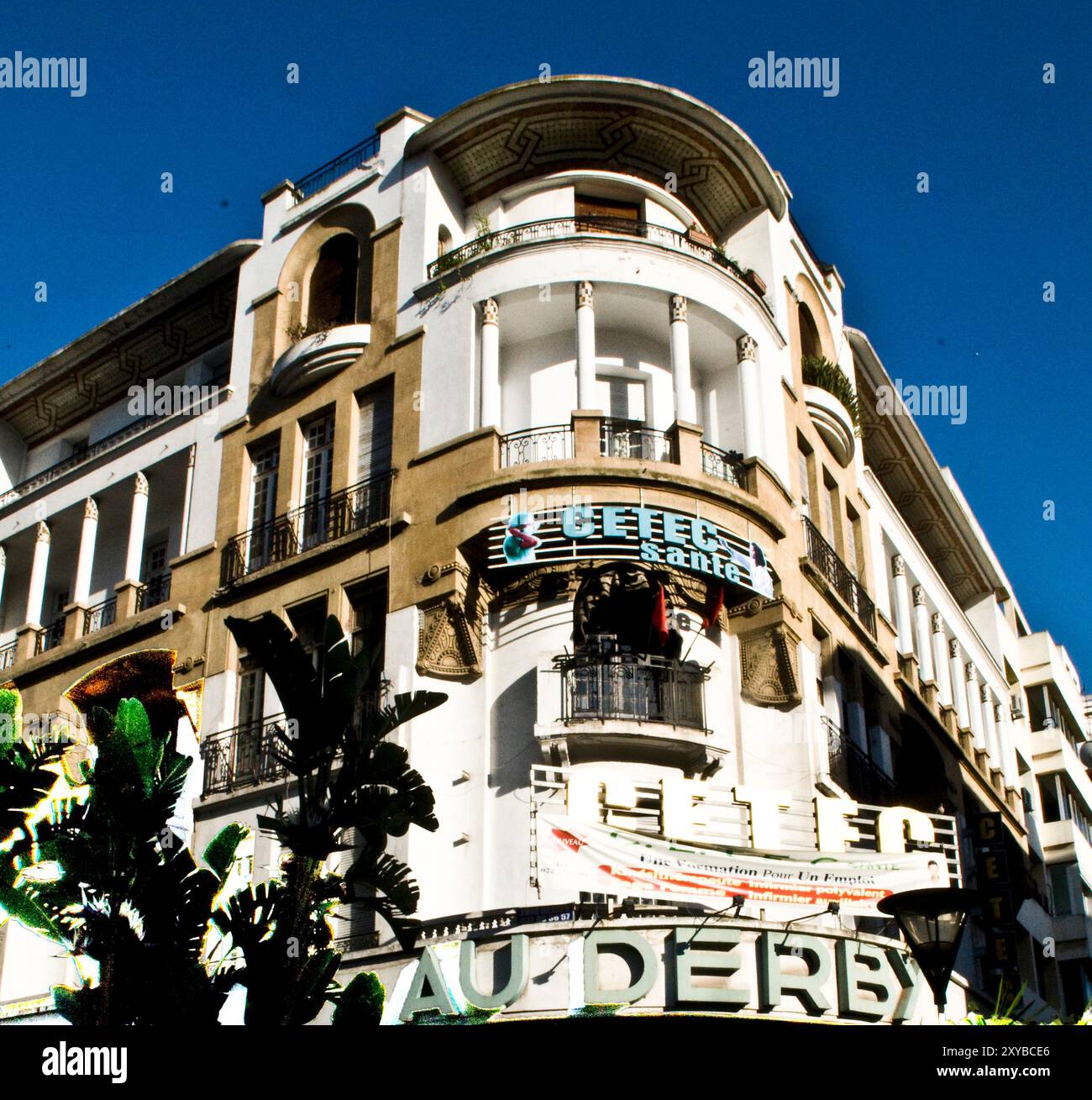 Beautiful white buildings in Casablanca- Morocco's financial center ...