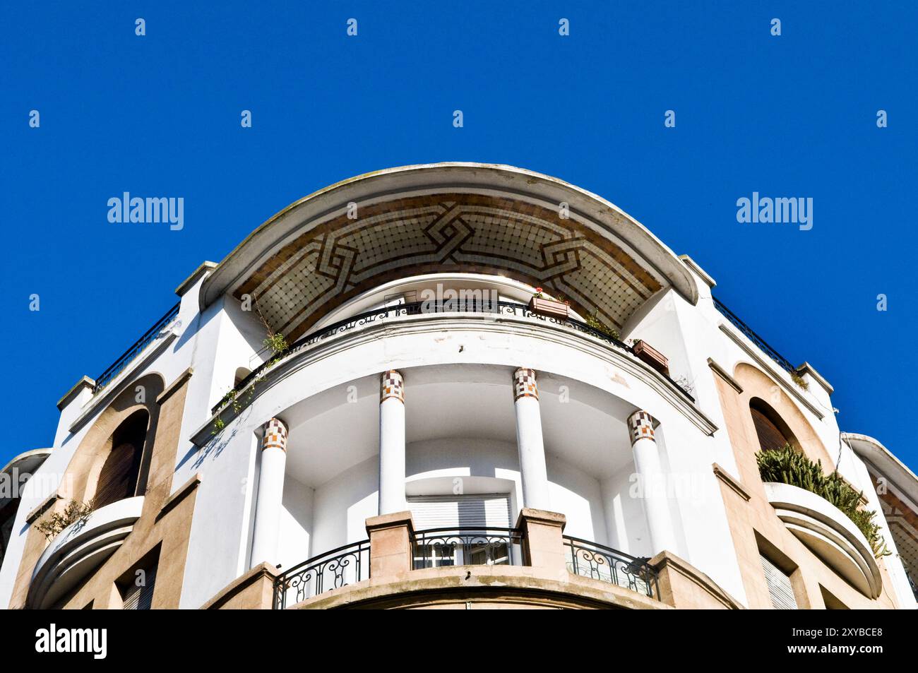 French colonial architecture casablanca morocco hi-res stock ...
