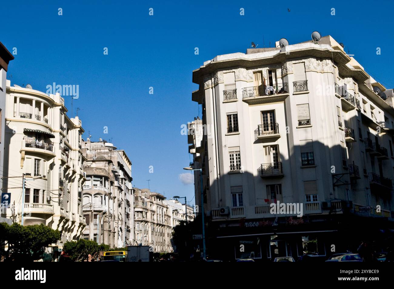 French colonial architecture casablanca morocco hi-res stock ...
