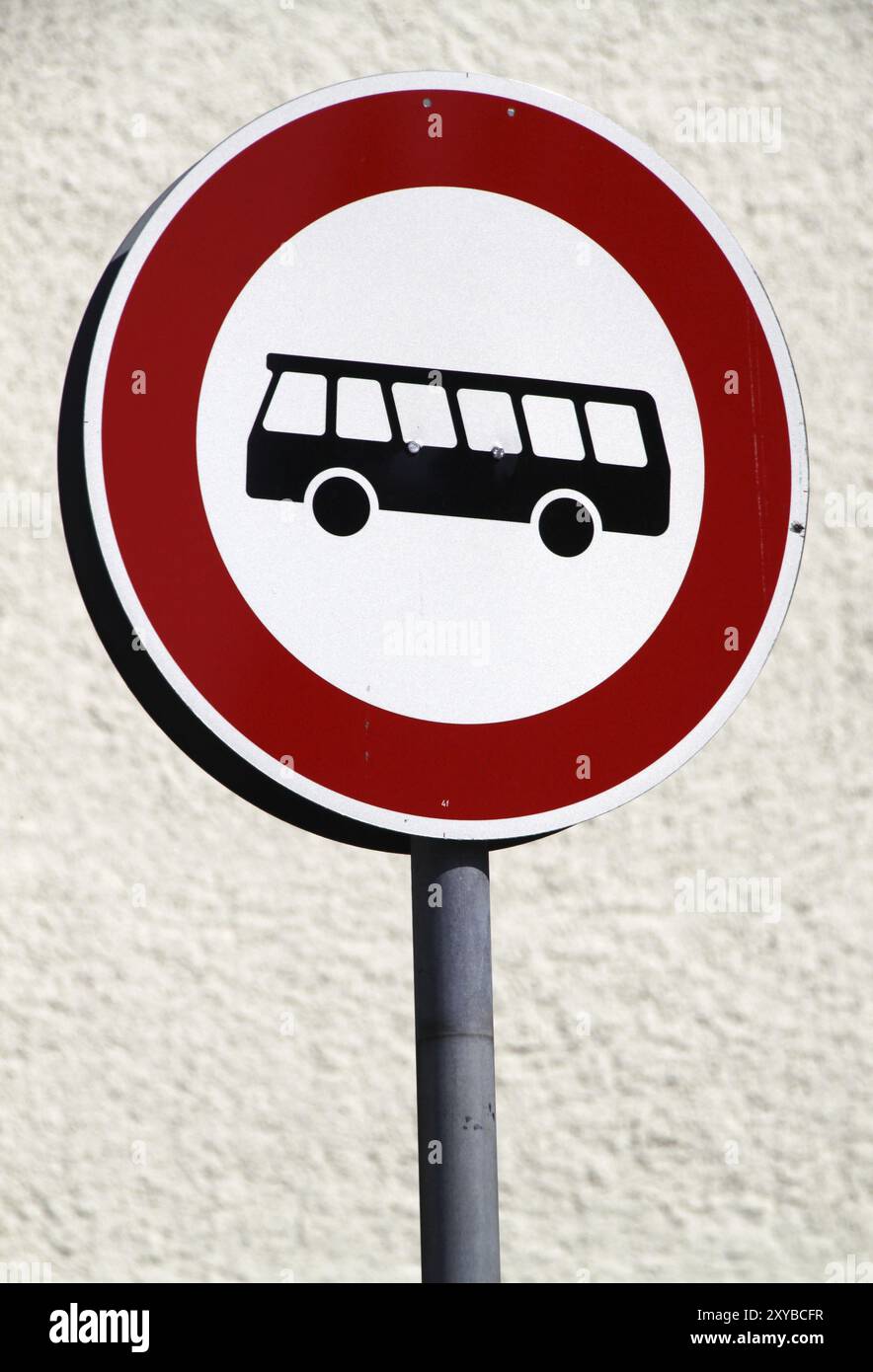 No entry for buses Stock Photo - Alamy