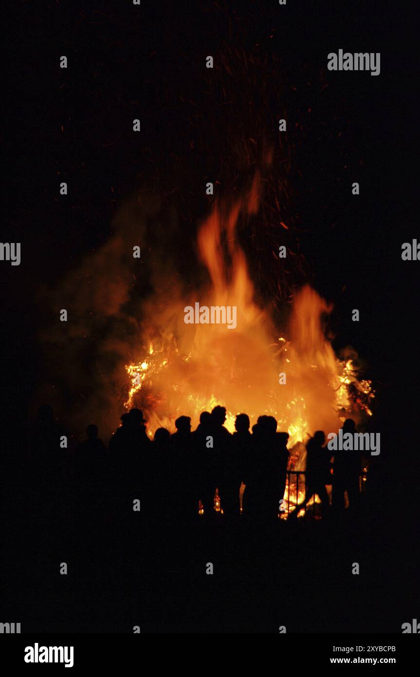 Witches' bonfire, Walpurgis Night bonfire Stock Photo - Alamy