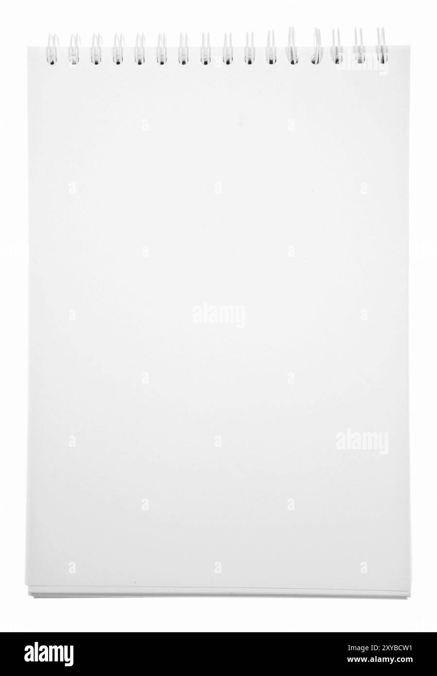 Blank Notepad Isolated On White Background Stock Photo - Alamy