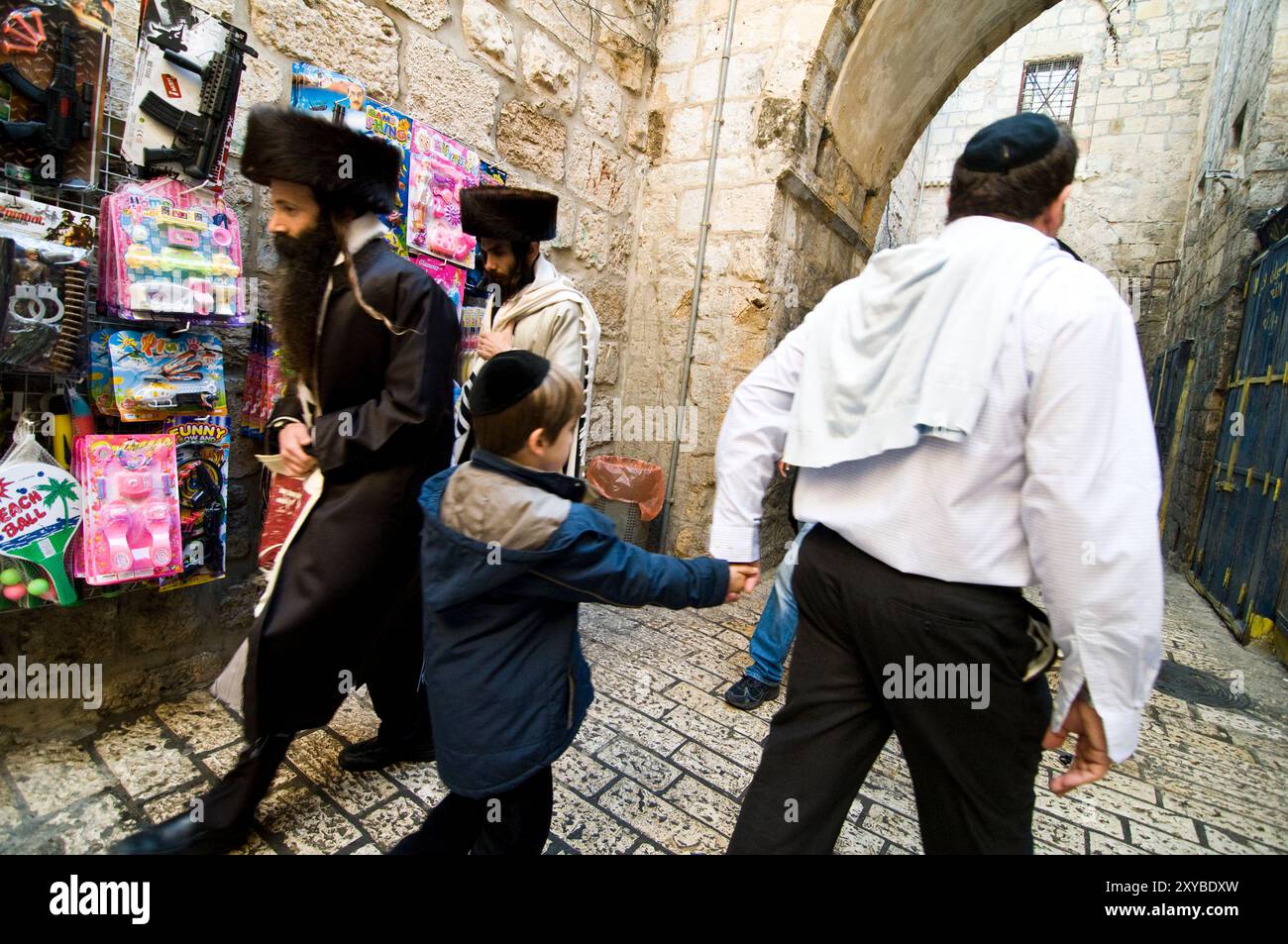 Hassidic Jewish men wearing traditional clothing including the ...