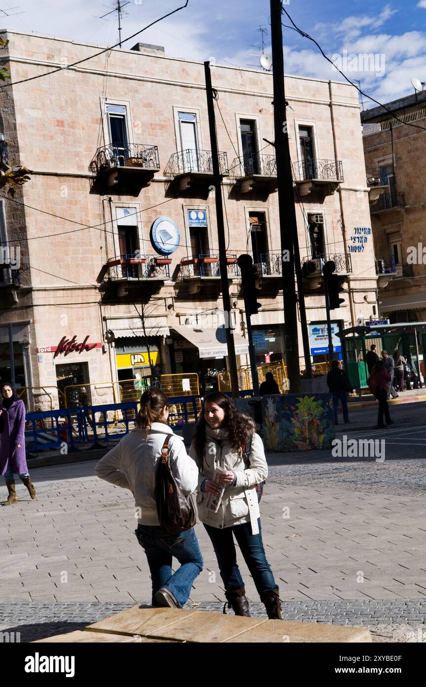 Beautiful old buildings on Jaffa street in Jerusalem, Israel Stock ...
