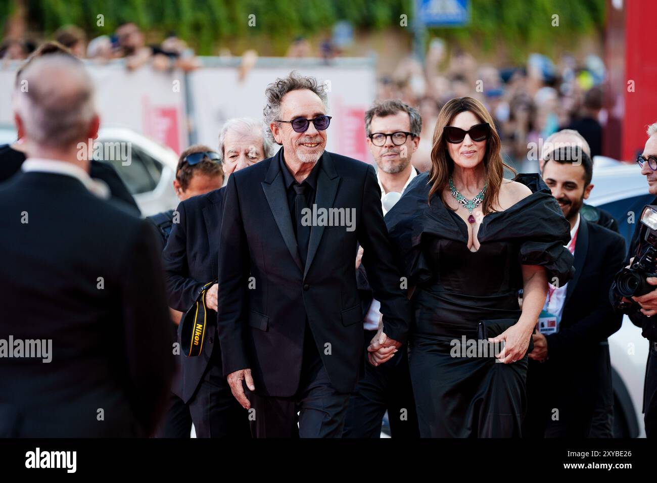 VENICE, ITALY - AUGUST 28 2024 - Opening red carpet - Tim Burton and ...