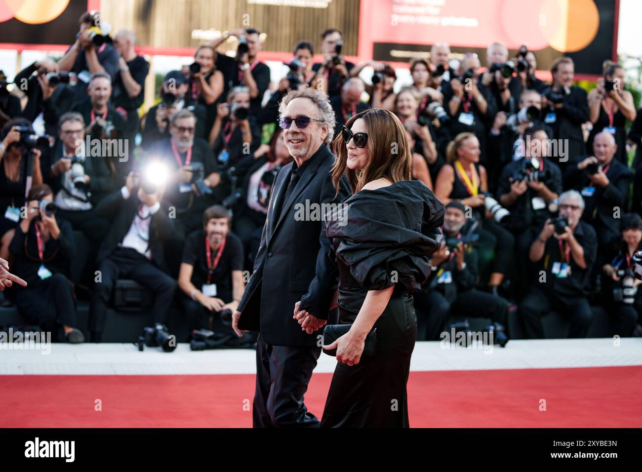 VENICE, ITALY - AUGUST 28 2024 - Opening red carpet - Tim Burton and ...