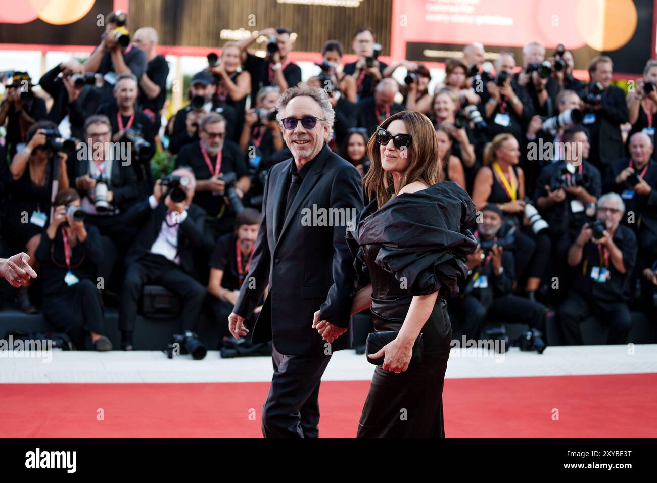 VENICE, ITALY - AUGUST 28 2024 - Opening red carpet - Tim Burton and ...
