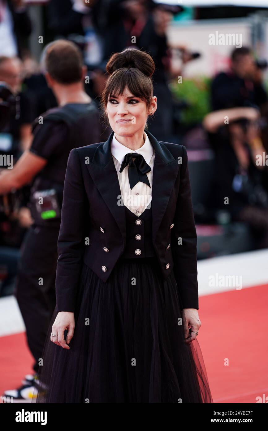 VENICE, ITALY - AUGUST 28 2024 - Opening red carpet - Winona Ryder ...