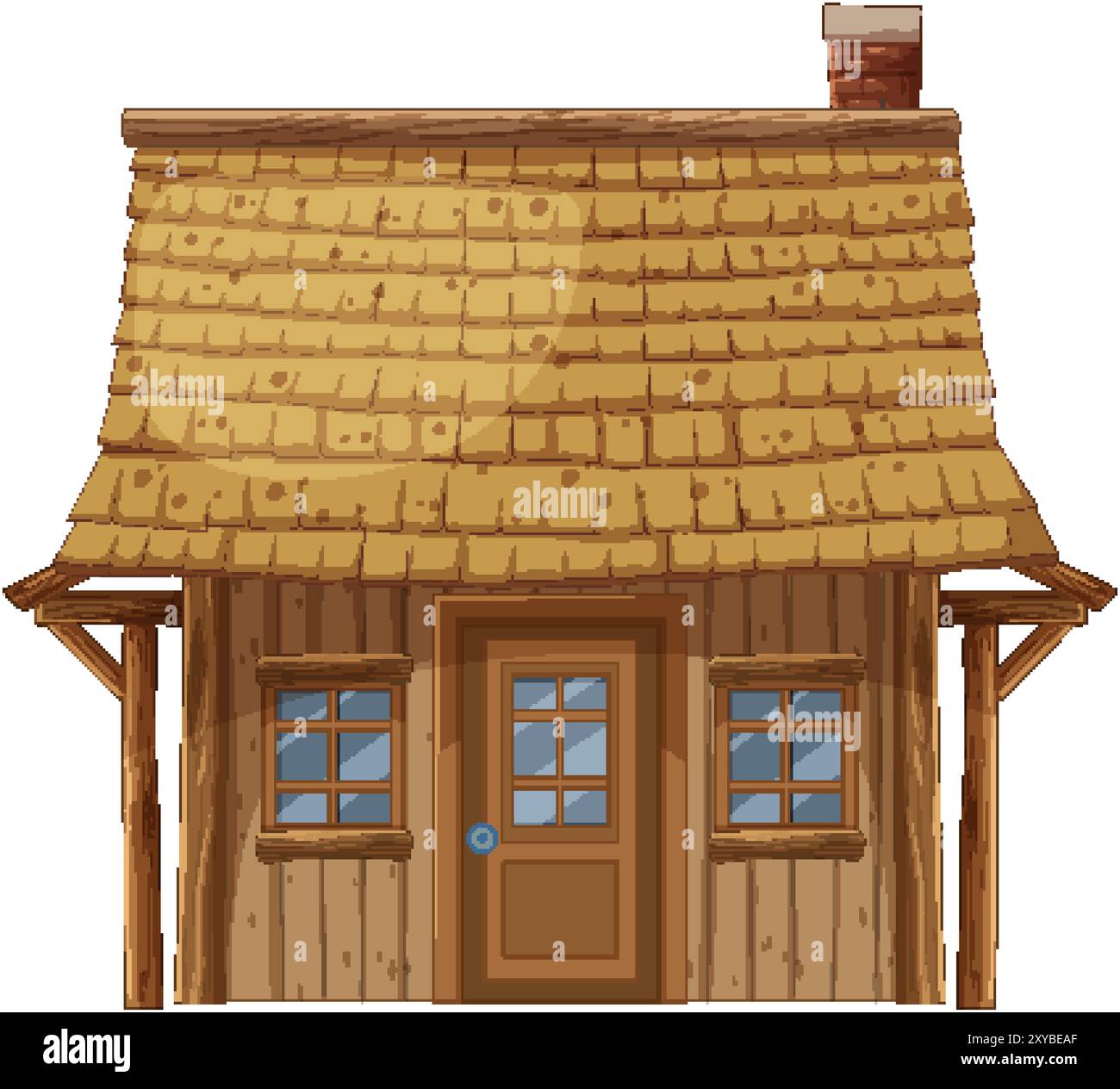 House thatched roof building Stock Vector Images - Alamy