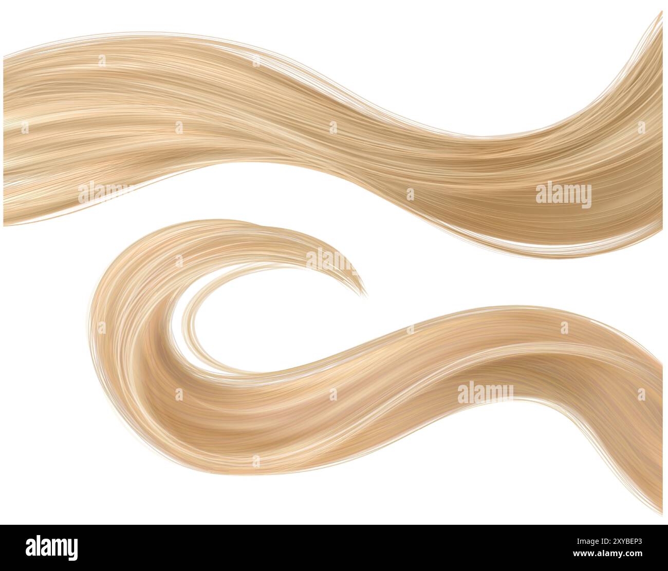 Strand of hair blonde Stock Vector Images - Alamy