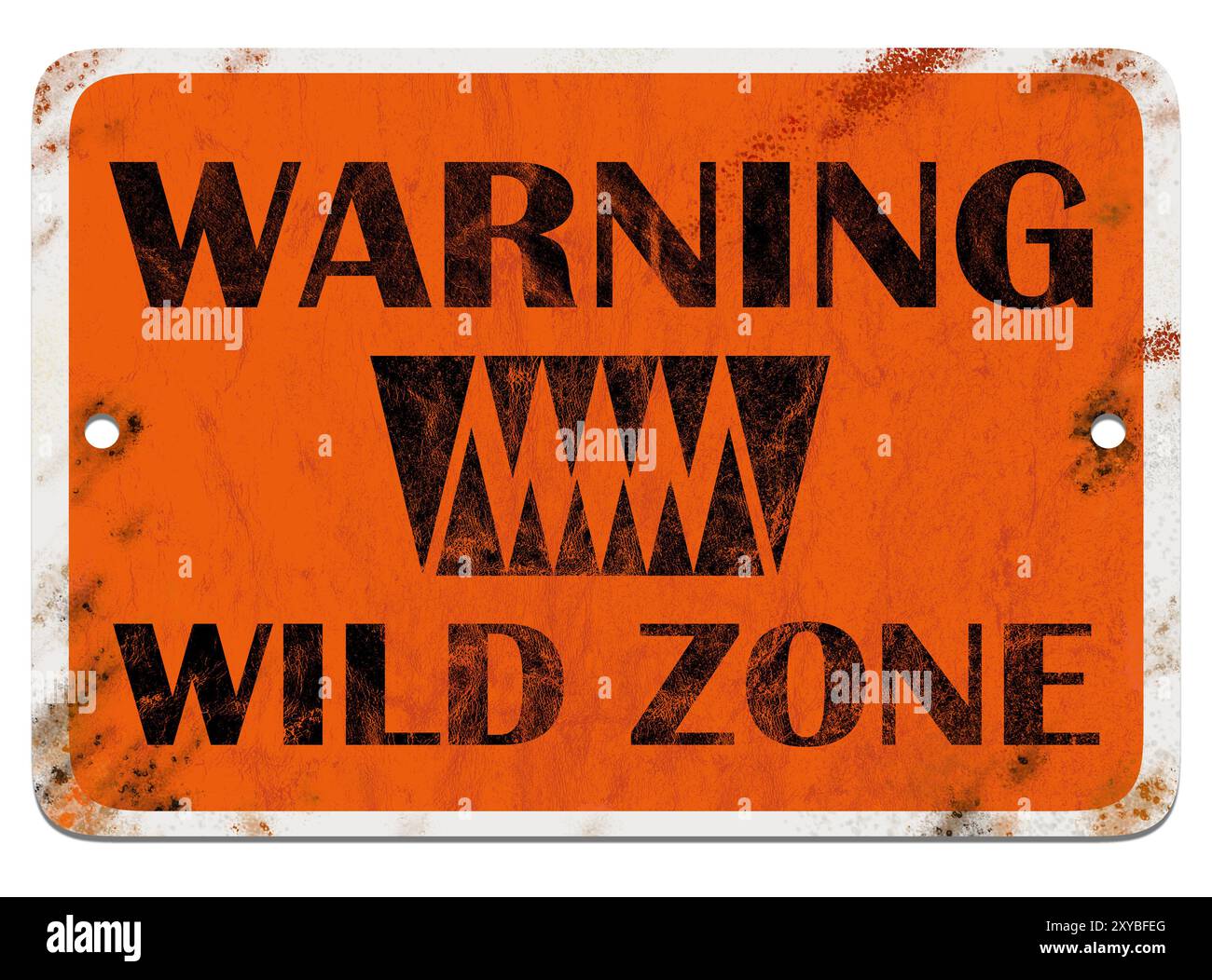 Gate sign banner warning information Cut Out Stock Images & Pictures ...