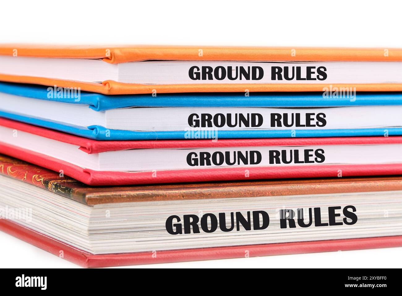 Conceptual ground rules symbol. Copy space. GROUND RULES words written ...