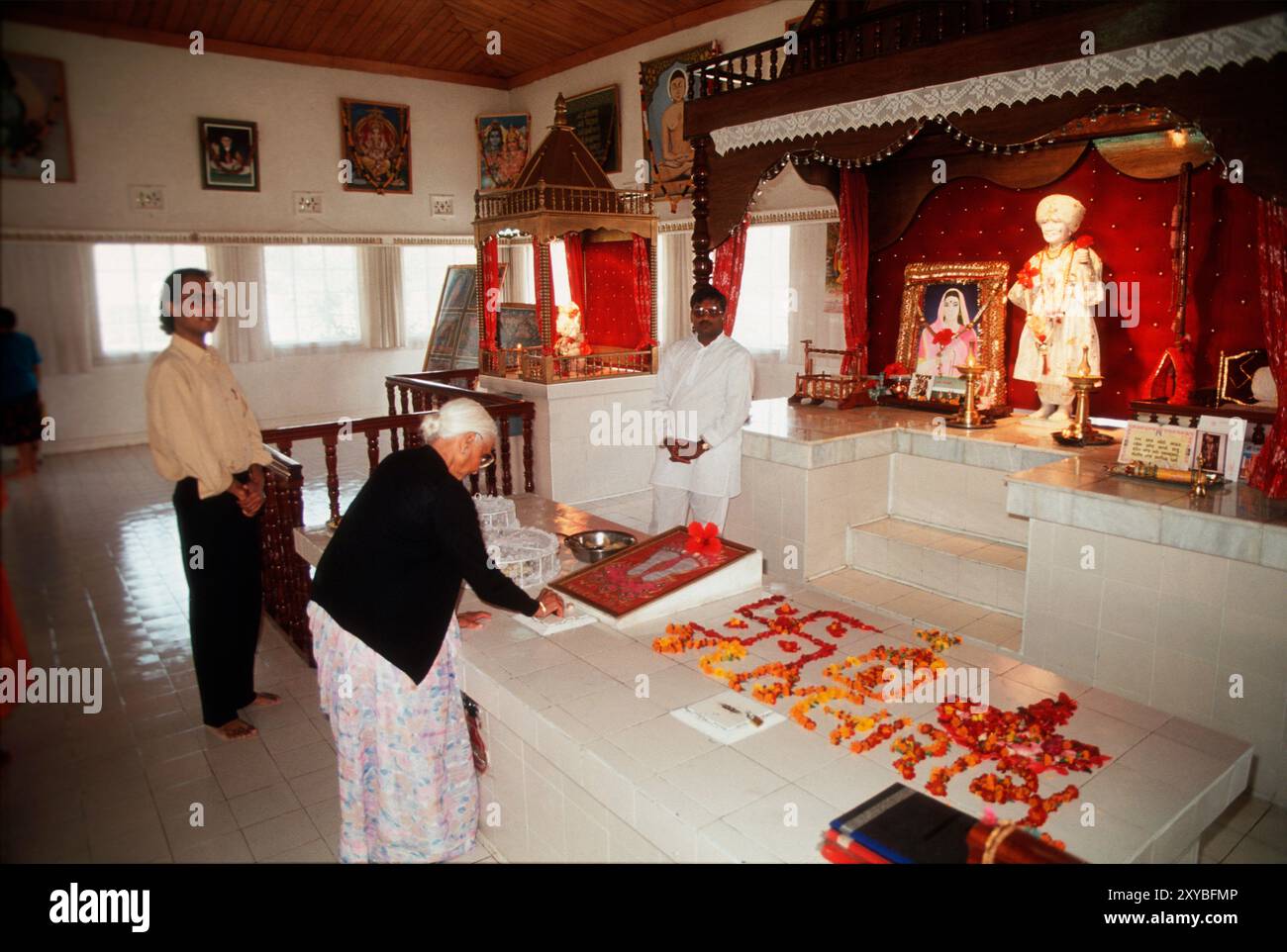 Indian people praying at Shree Jalaram Aradhana Temple, Nakuru, Kenya ...