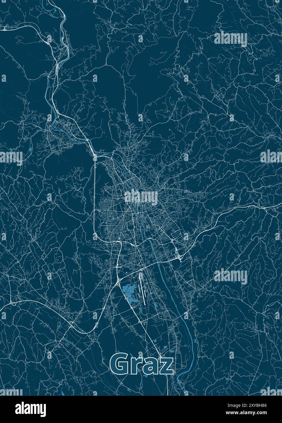 Graz city map austria hi-res stock photography and images - Alamy