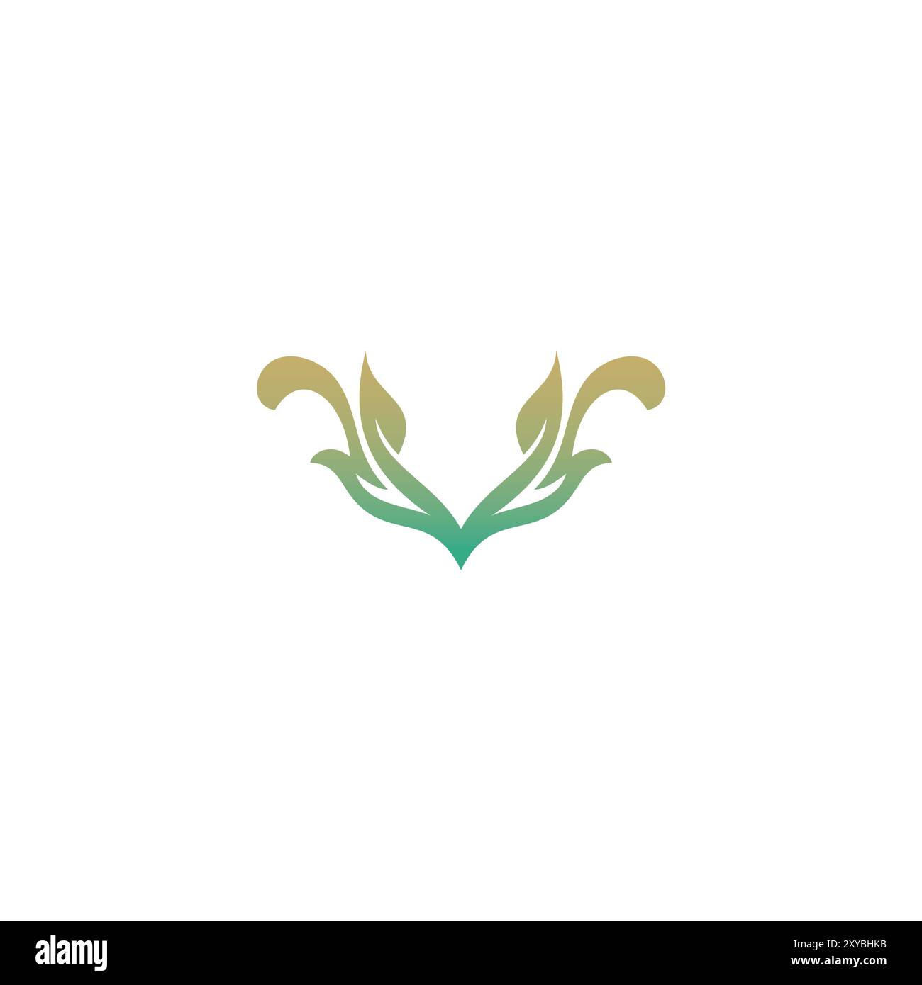 V Leaf Organic Logo Vector Stock Vector Image & Art - Alamy