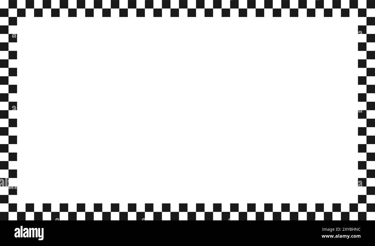Checkered rectangle frame. Square race checker flag pattern ...