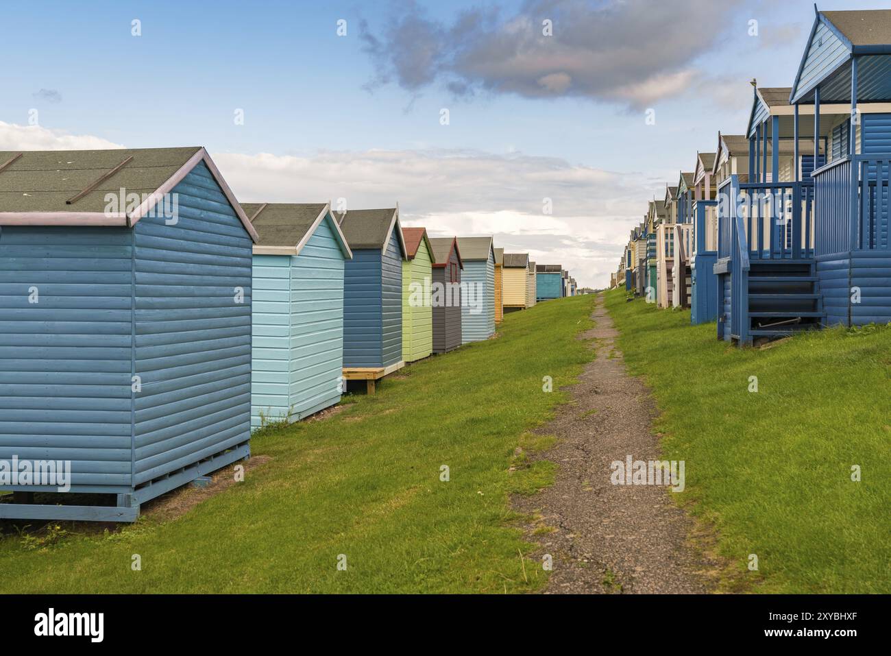 Tankerton beach small houses hi-res stock photography and images - Alamy