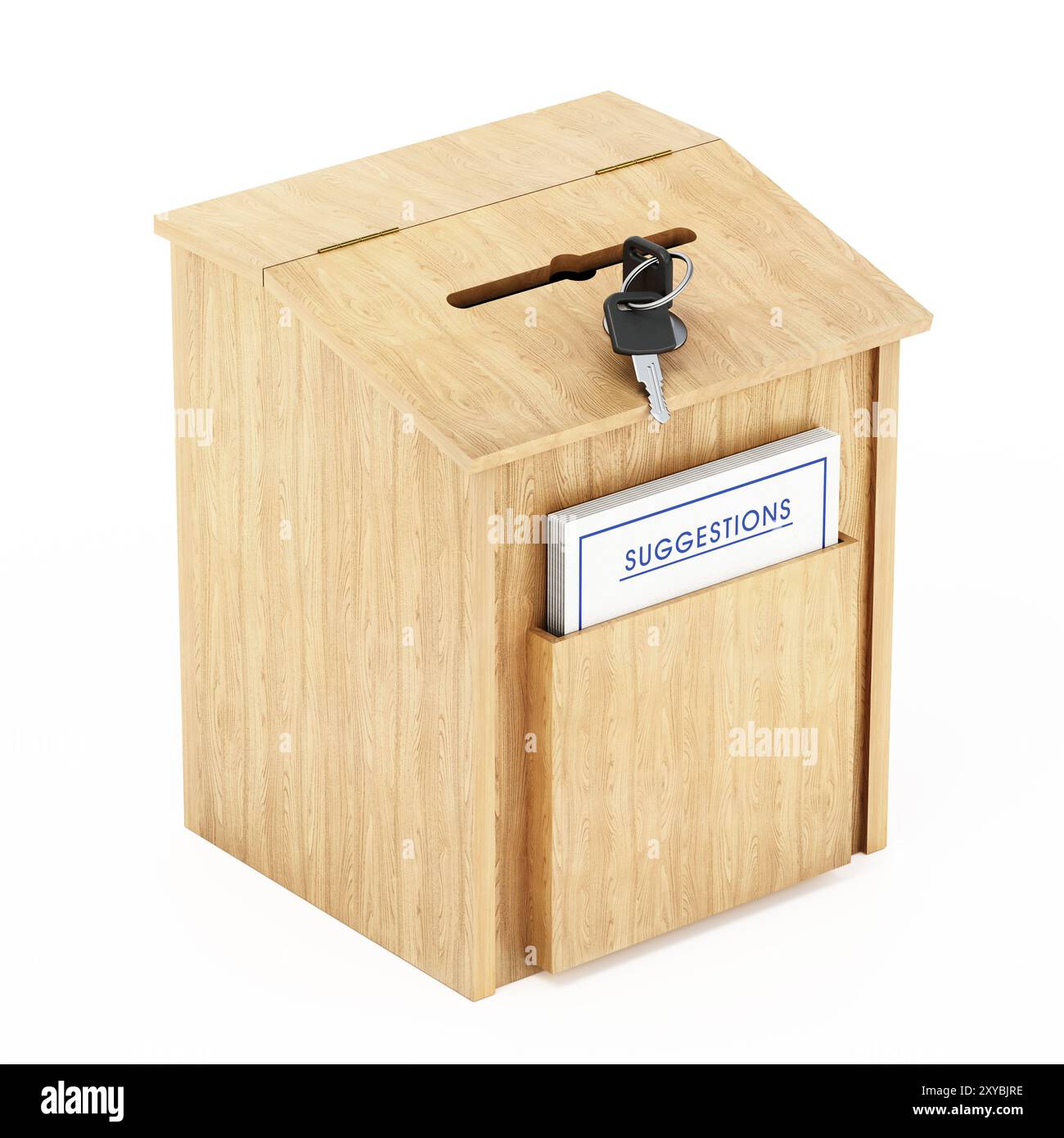 Suggestions box isolated on white background. 3D illustration Stock ...