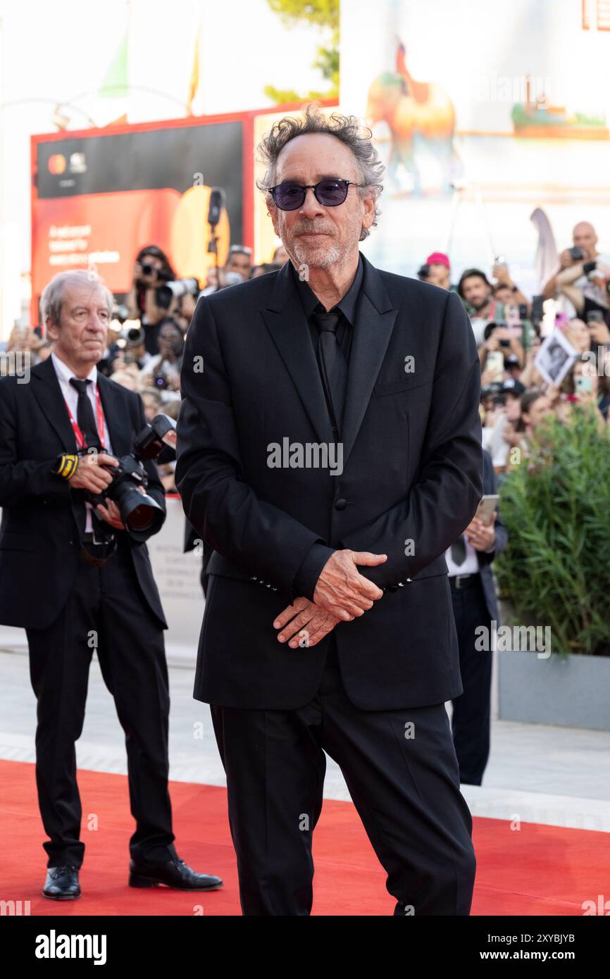 Italy. 28th Aug, 2024. Tim Burton 81st Venice Film Festival Red Carpet ...