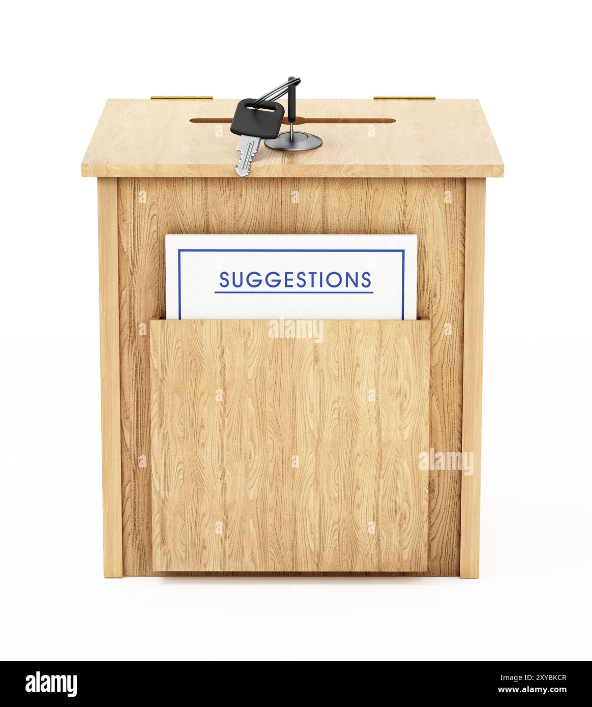 Suggestions box isolated on white background. 3D illustration Stock ...