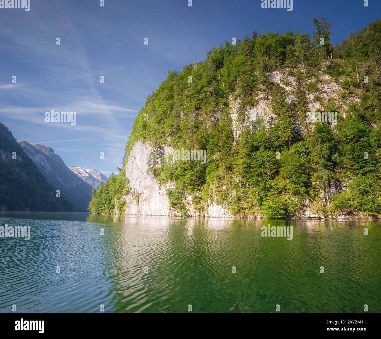 Konigsee lake near Jenner mount in Berchtesgaden National Park, Alps ...