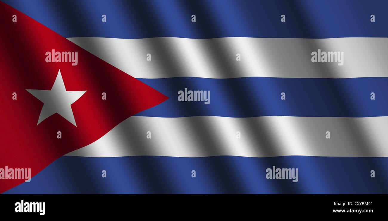 Cuban flags waving in hi-res stock photography and images - Alamy