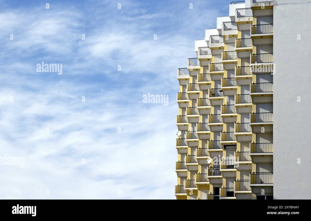 Flats with balcony in hotel building Stock Photo - Alamy