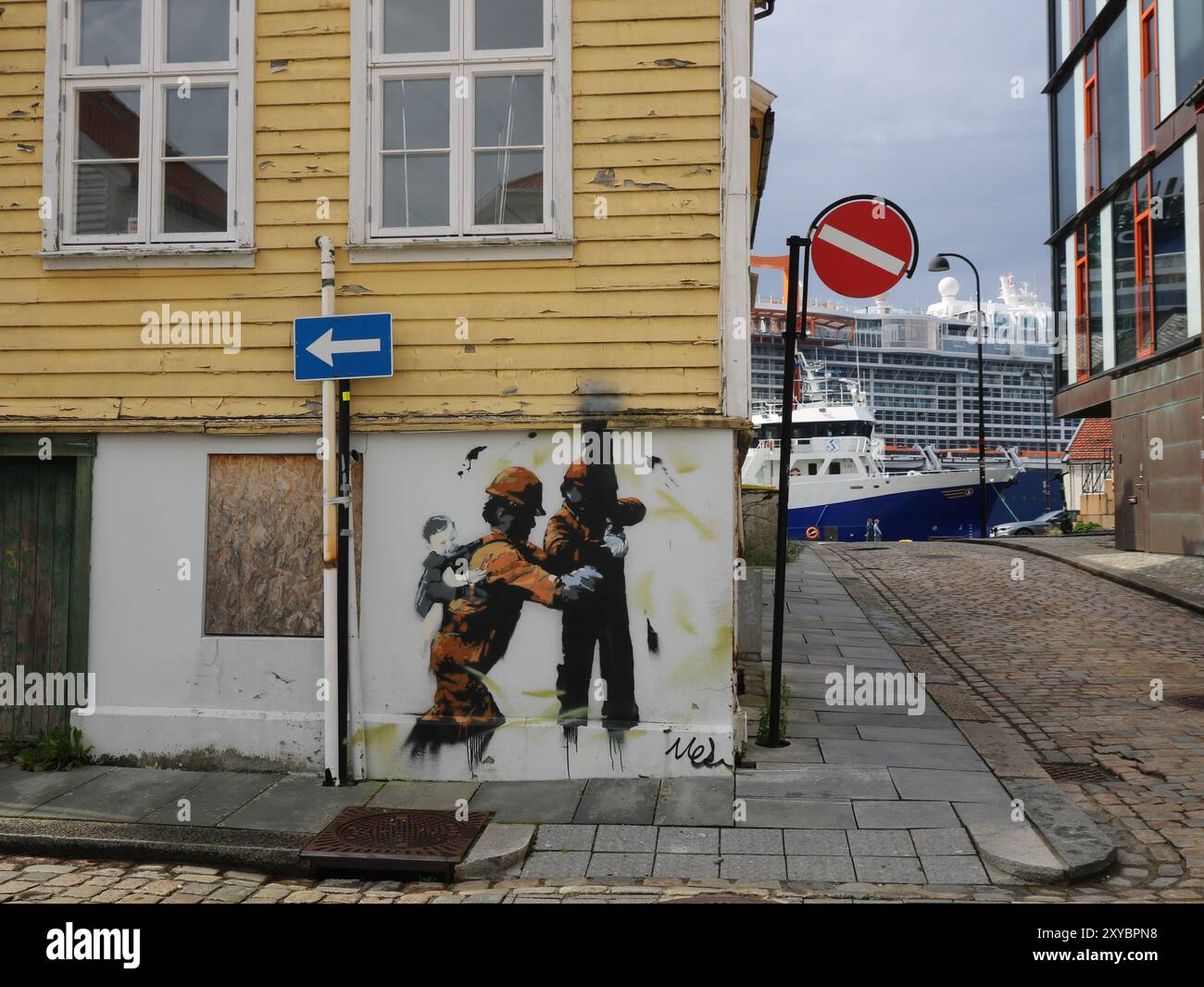 Street art at the port of Stavanger, Norway. 18 August 2024 Stock Photo ...