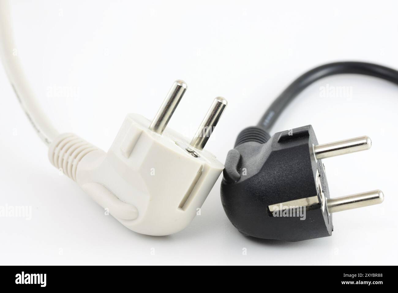 Black and white power cables Stock Photo - Alamy