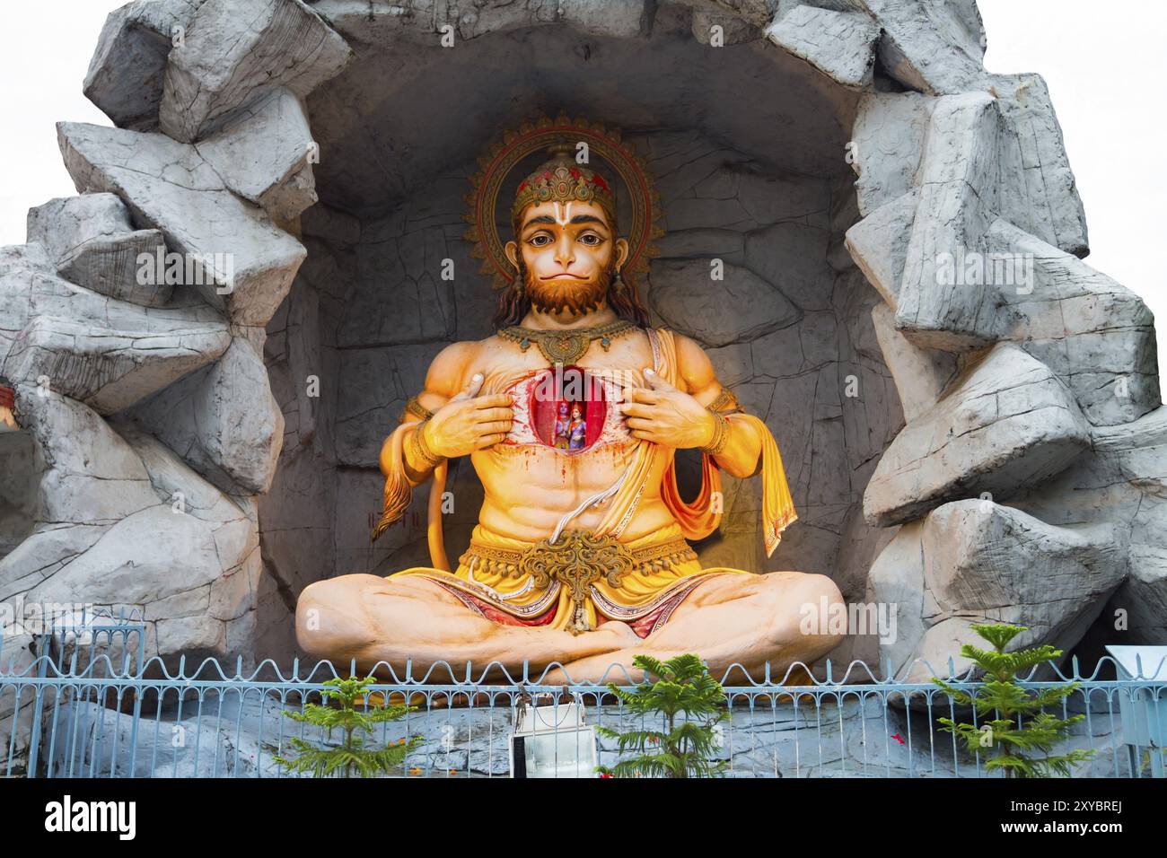 Sculpture of Hindu God Hanuman in Rishikesh, India, Asia Stock Photo ...