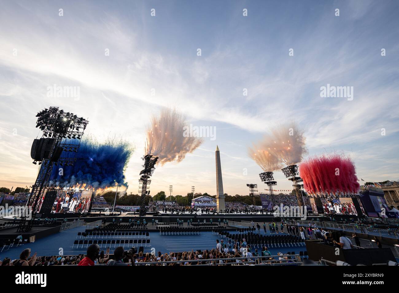 Fireworks during the Opening Ceremony for the Paris Paralympics 2024 ...