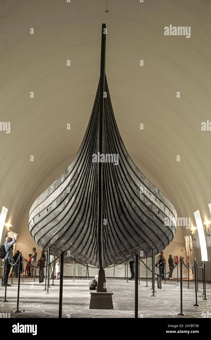 Oslo, Norway, August 10 2012: The Gokstad ship, a viking ship from the ...