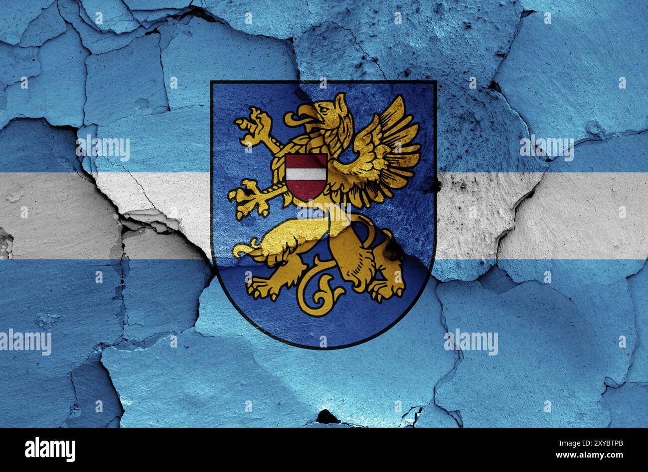 Flag of Rezekne painted on cracked wall Stock Photo - Alamy