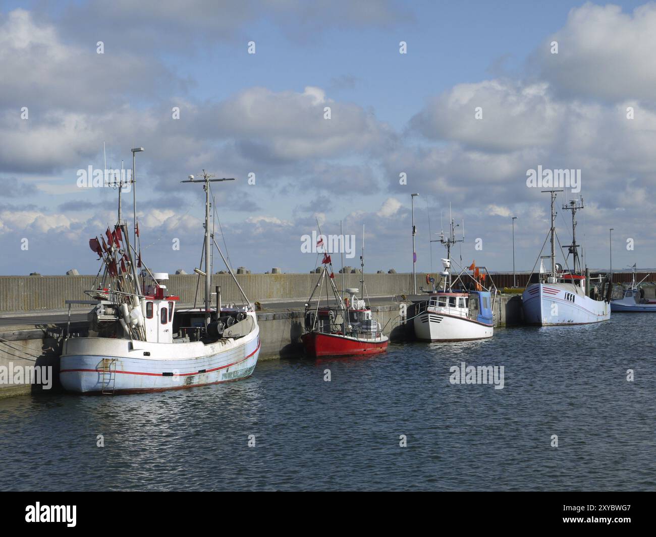 Fishing boat in Thyboron Stock Photo - Alamy