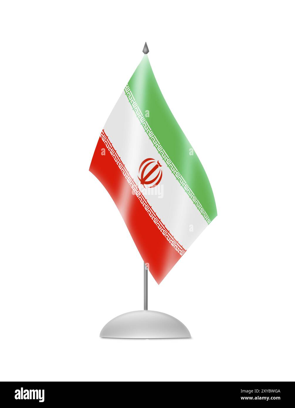 Isolated on white iranian flag hi-res stock photography and images - Alamy