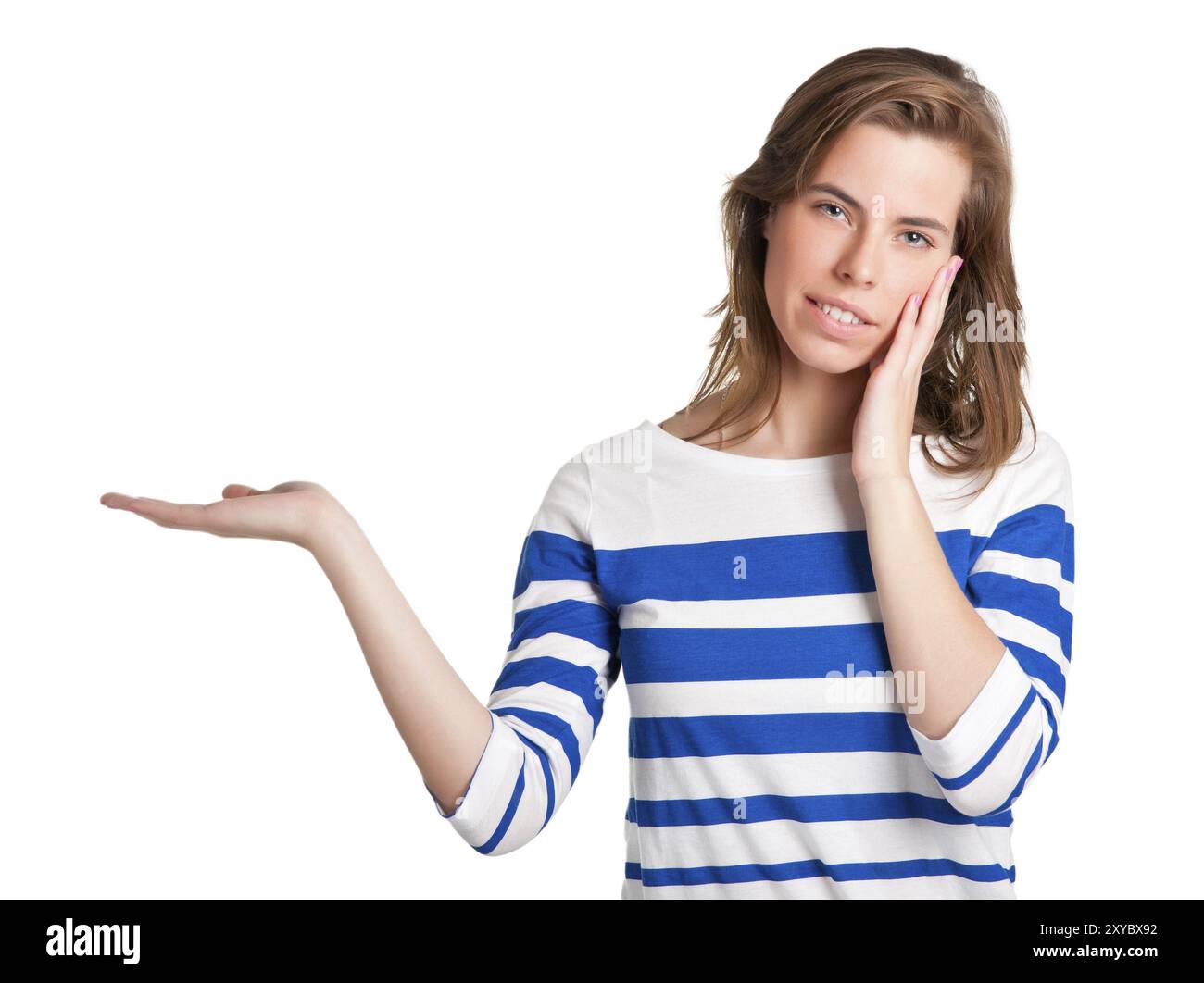 Young woman working media Cut Out Stock Images & Pictures - Alamy