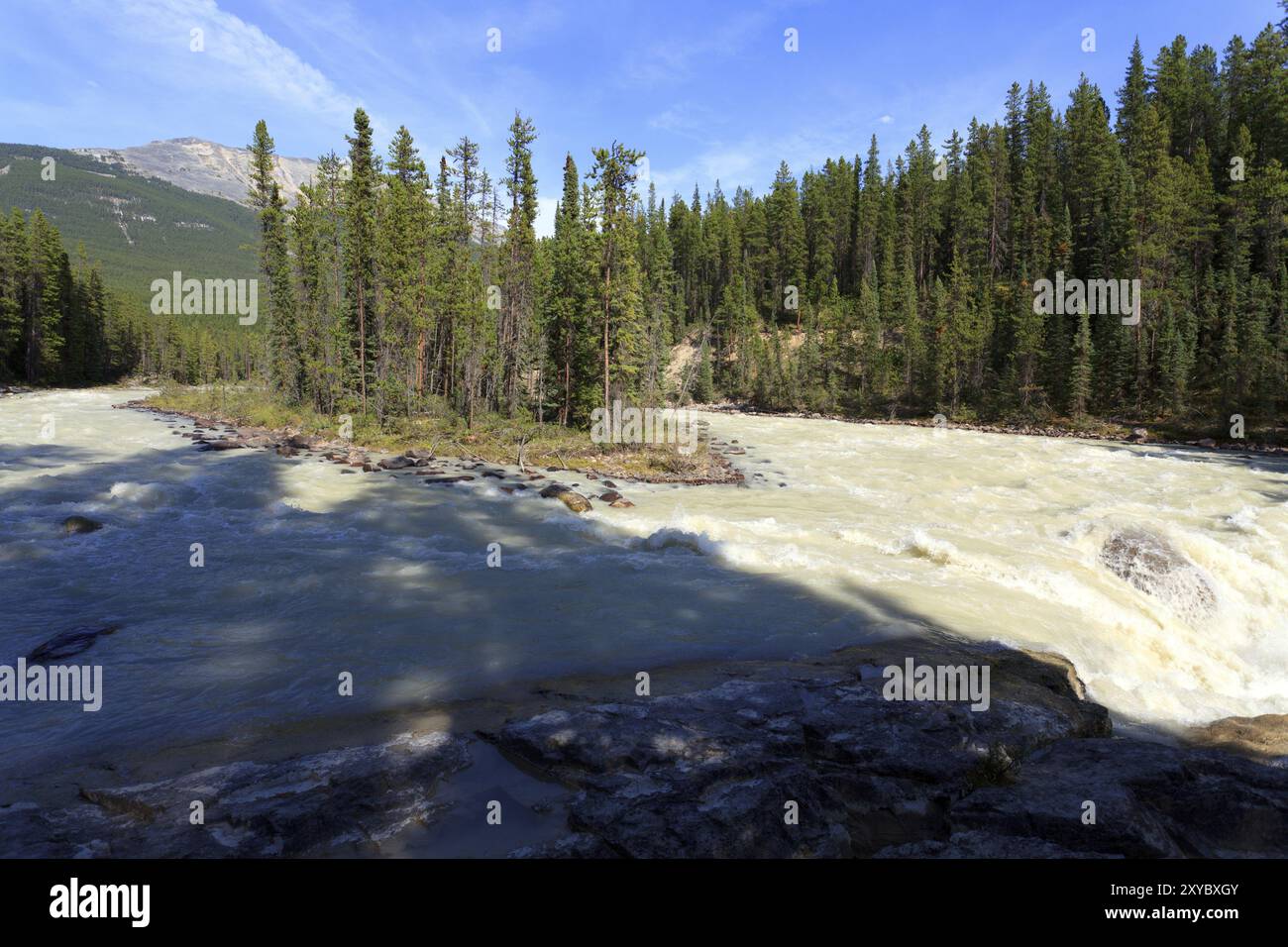 Sunwapta Falls in Jasper National Park Alberta Canada Stock Photo - Alamy