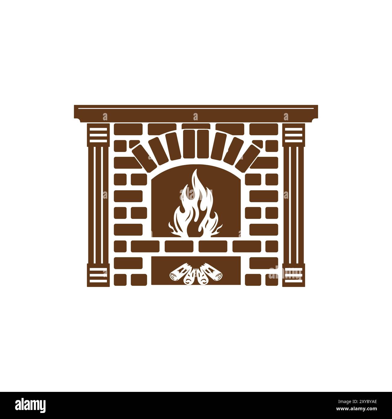 Old brick stone chimney Stock Vector Images - Alamy