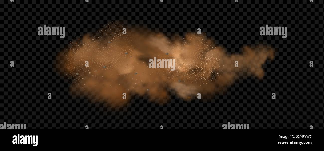 Brown sandstorm splash and dirty ground with a textured wind effect ...